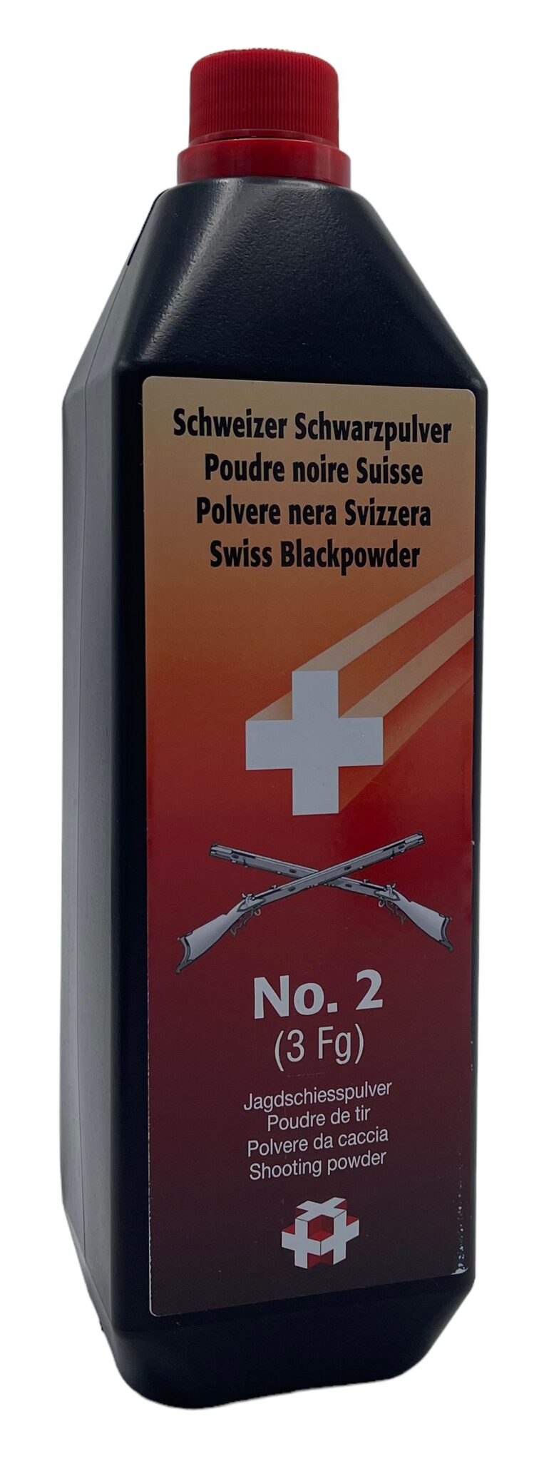 Poudre noire SUISSE N° 2 en bidon de 1 Kg. – Armurerie A.R.M CO